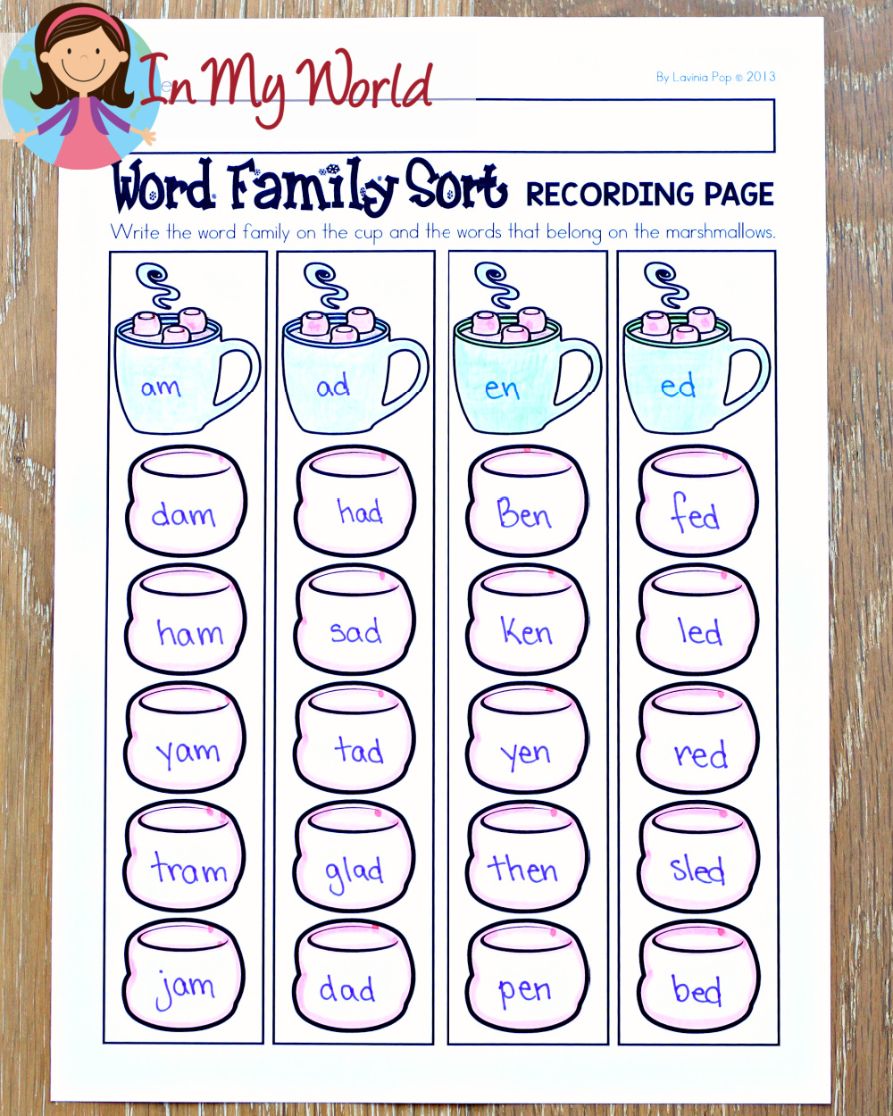 Winter Literacy Centers for Kindergarten - In My World