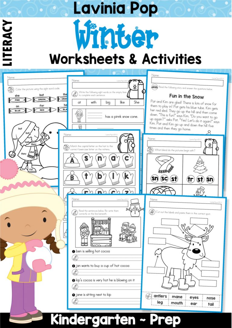 Winter Literacy Centers for Kindergarten - In My World