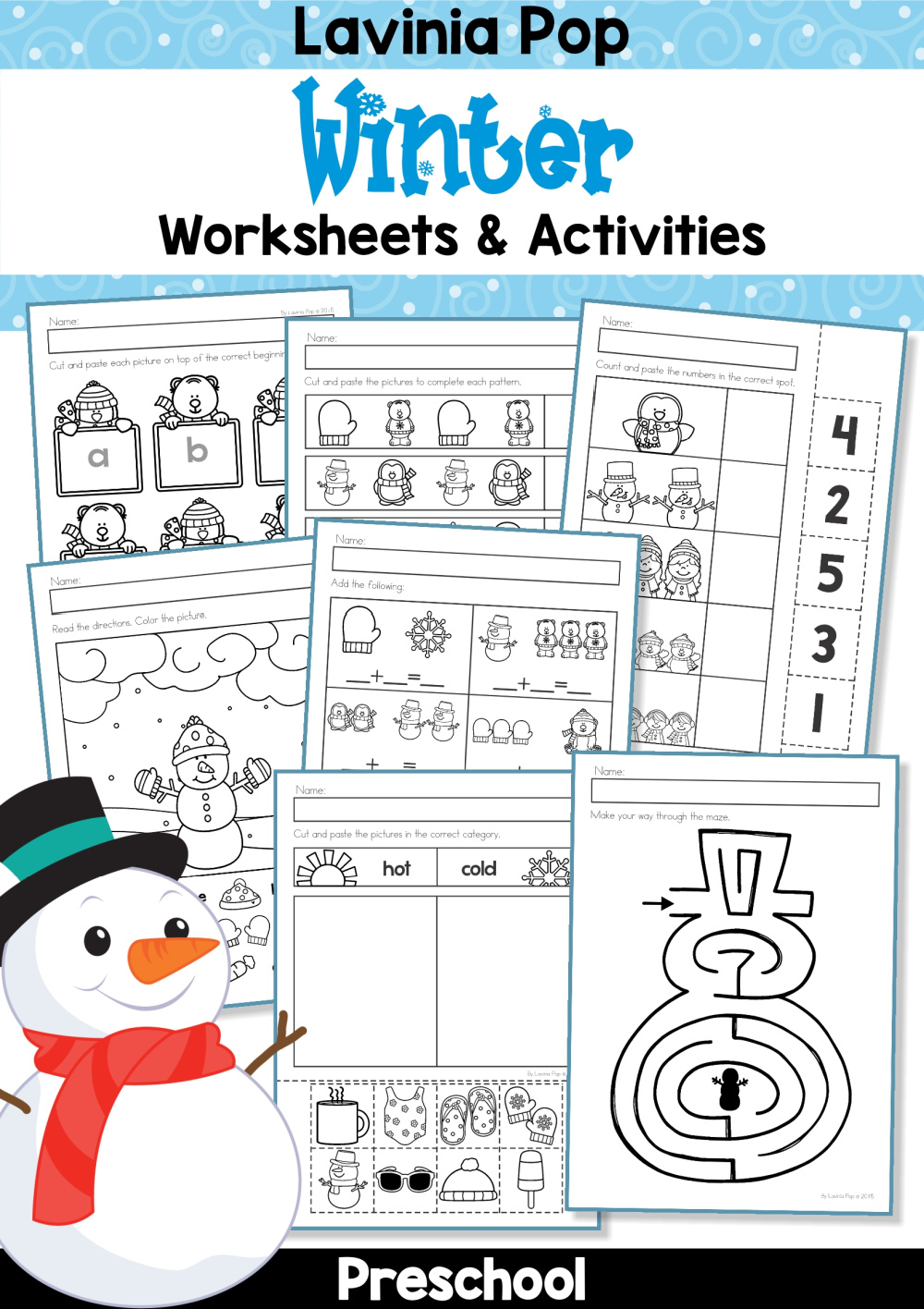 Winter Preschool Centers | Morning Tubs/Bins - In My World