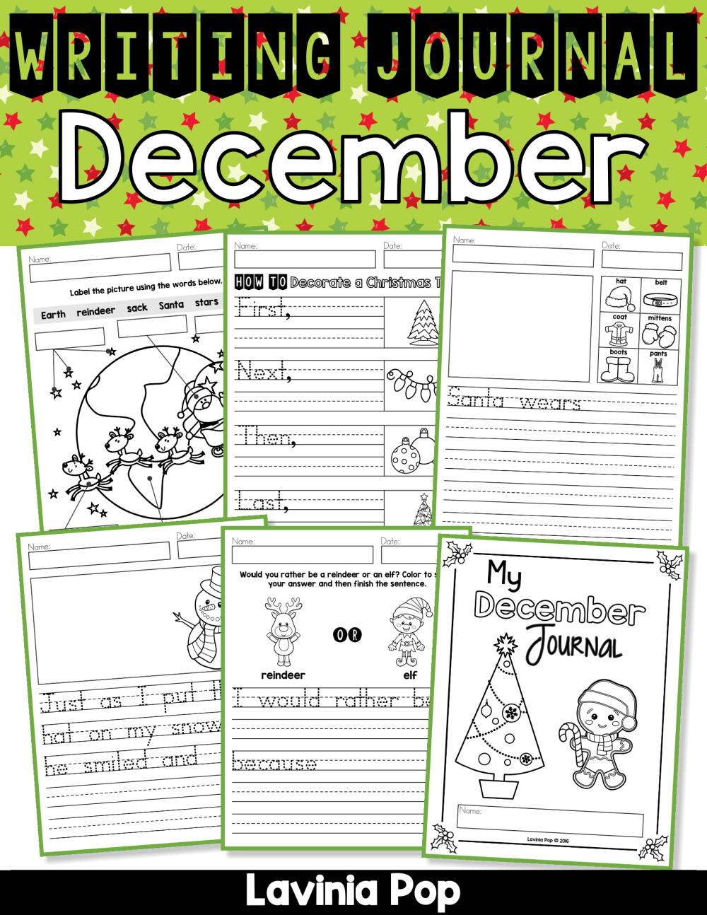 December Writing Journal Prompts - In My World