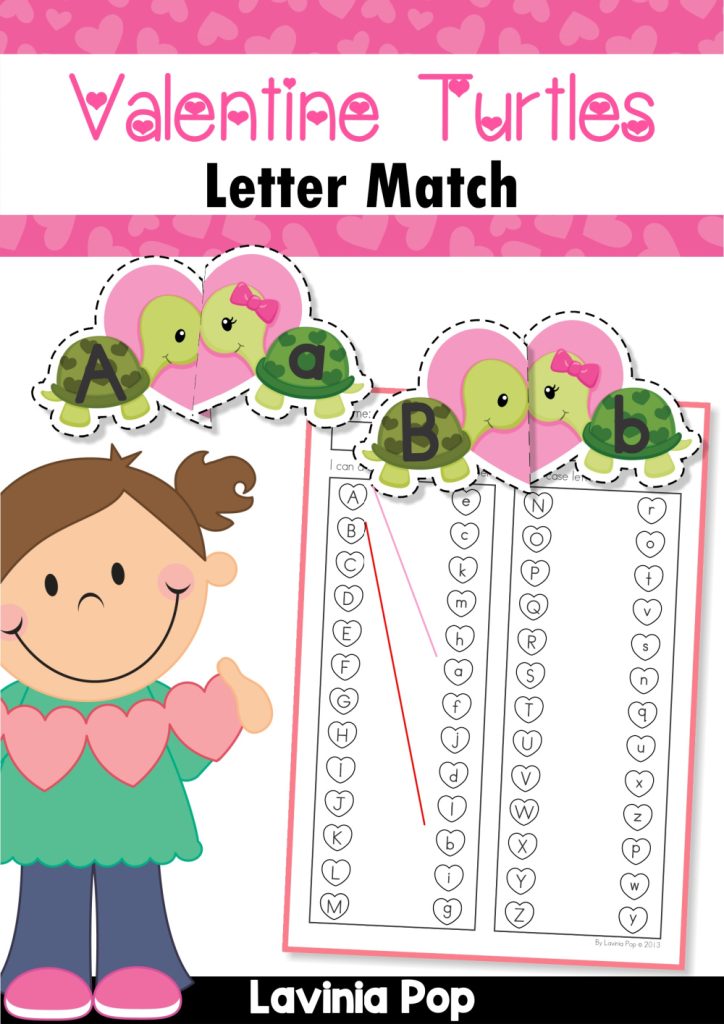 FREE Valentine Hearts Alphabet Match - In My World