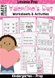 Valentine's Day Literacy Centers for Kindergarten - In My World