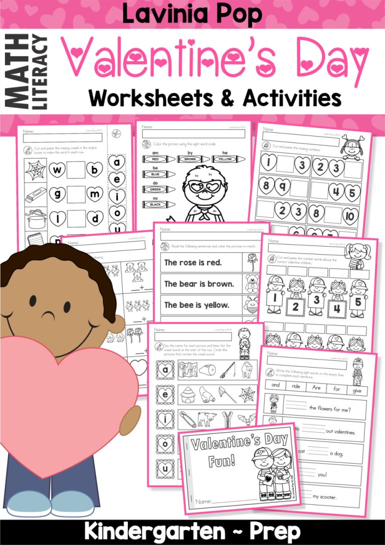 Valentine's Day Literacy Centers for Kindergarten - In My World