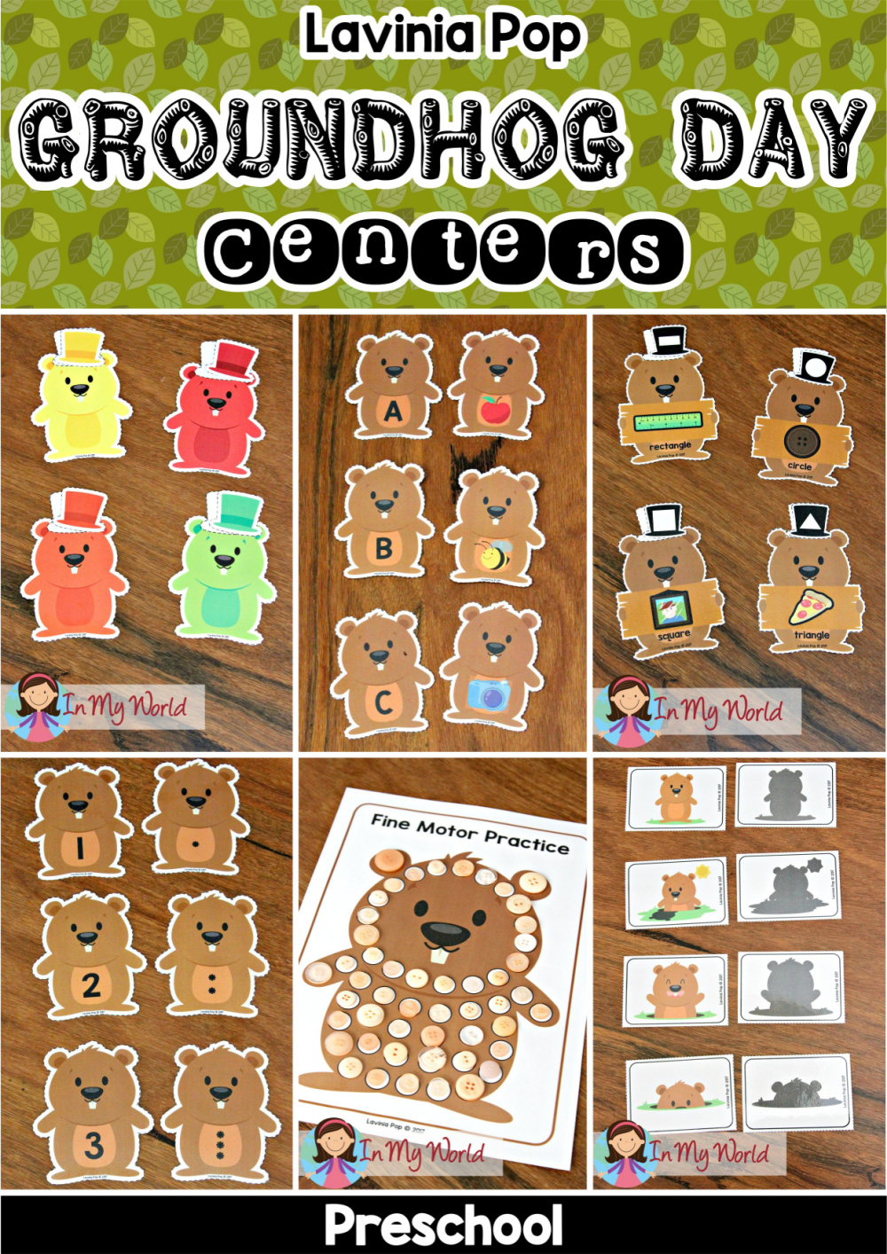 Groundhog Day Preschool Centers - In My World