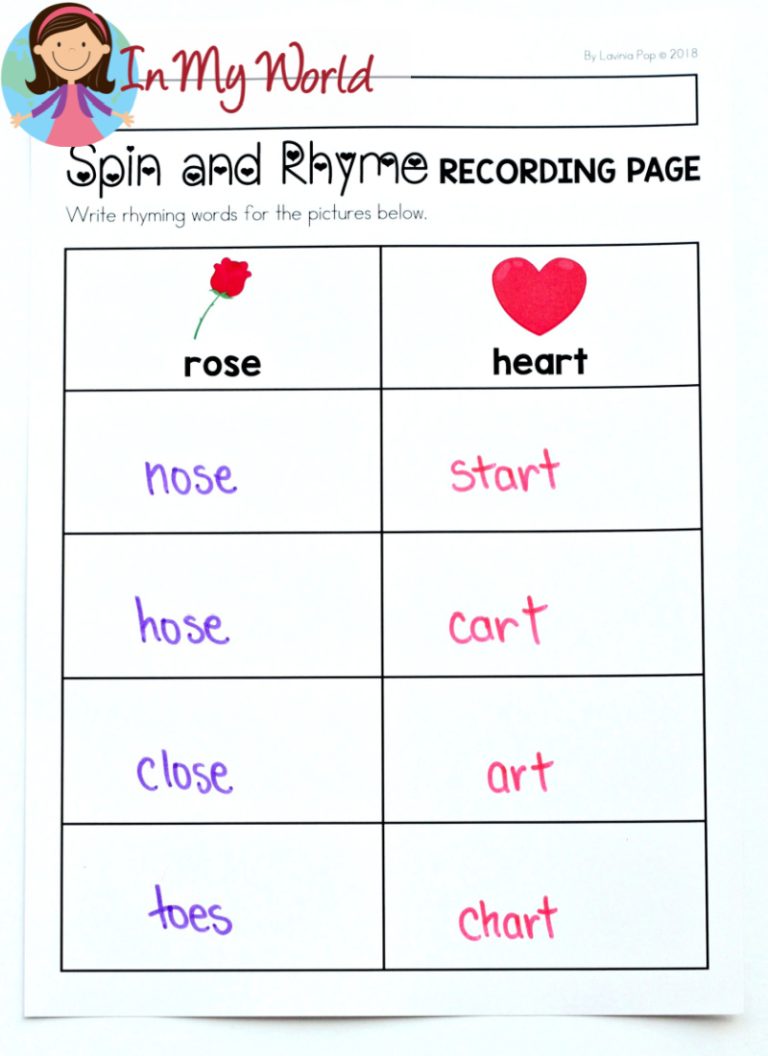 Valentine's Day Literacy Centers for Kindergarten - In My World