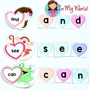 Valentine's Day Literacy Centers for Kindergarten - In My World