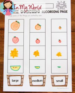 Autumn Math Centers for Kindergarten - In My World