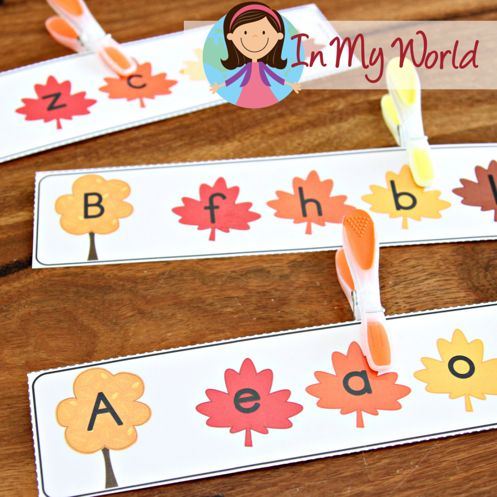 Autumn Literacy Centers for Kindergarten - In My World