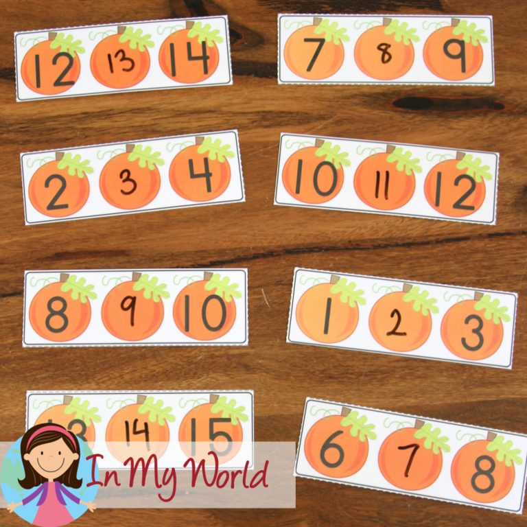 Autumn Math Centers for Kindergarten - In My World
