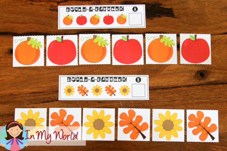 Autumn Math Centers for Kindergarten - In My World