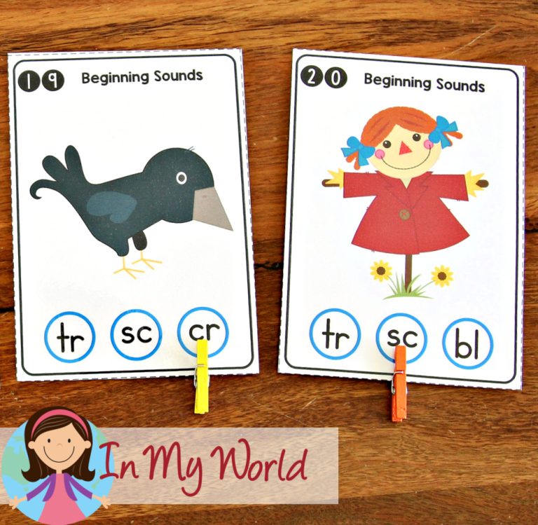 Autumn Literacy Centers for Kindergarten - In My World
