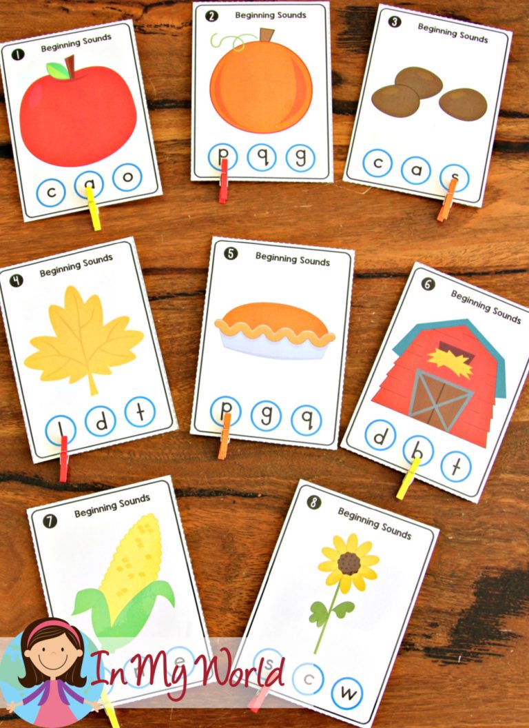 Autumn Literacy Centers for Kindergarten - In My World