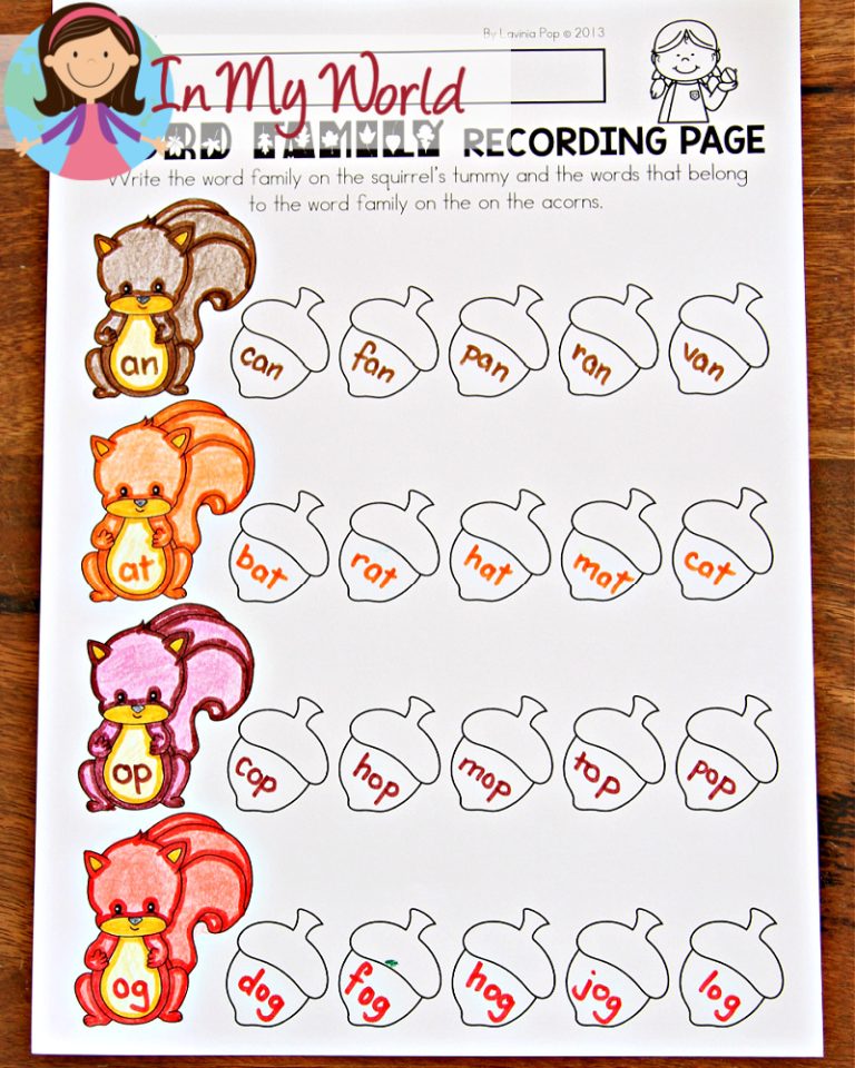 Autumn Literacy Centers for Kindergarten - In My World