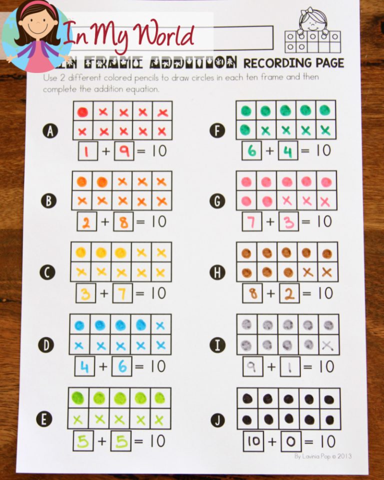 Autumn Math Centers for Kindergarten - In My World