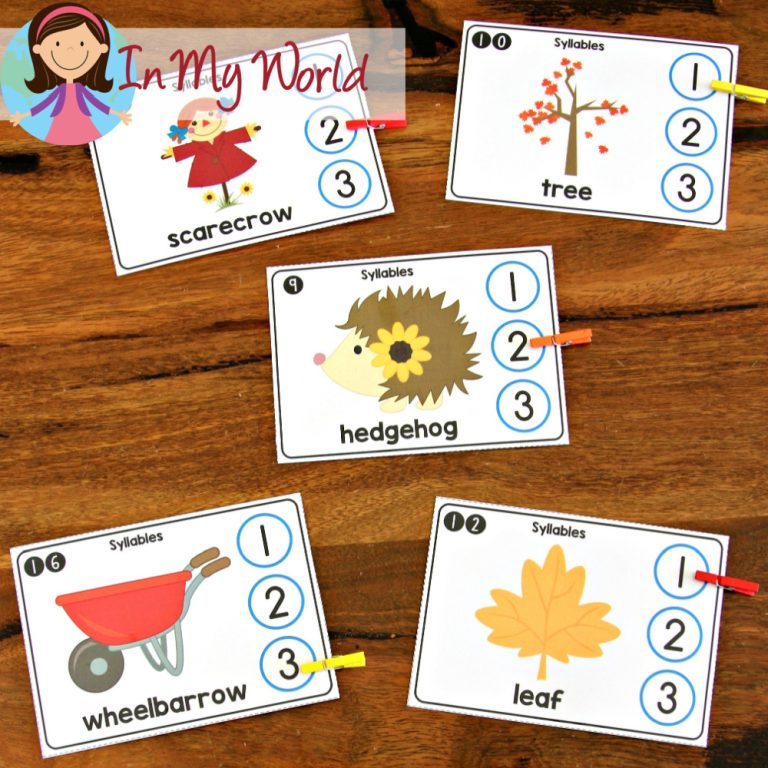 Autumn Literacy Centers for Kindergarten - In My World