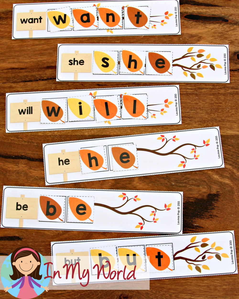 Autumn Literacy Centers for Kindergarten - In My World