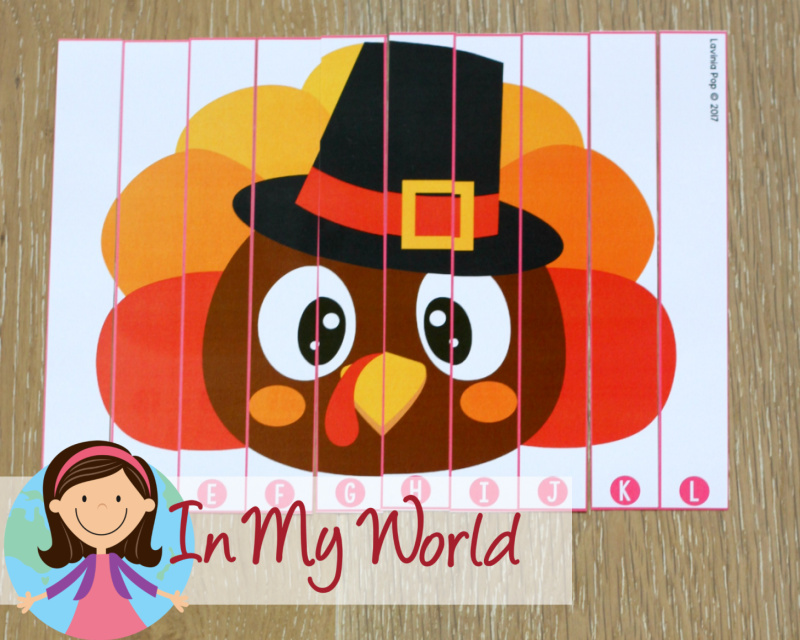 Thanksgiving Literacy Centers for Kindergarten - In My World