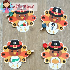 Thanksgiving Literacy Centers for Kindergarten - In My World