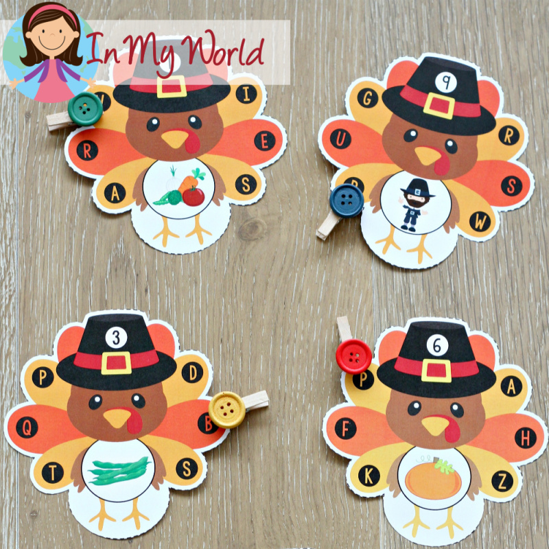 Thanksgiving Literacy Centers for Kindergarten - In My World