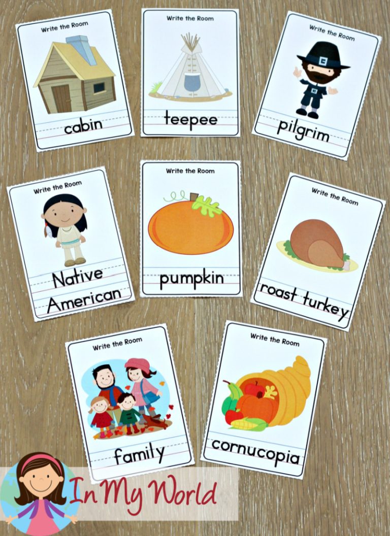 Thanksgiving Literacy Centers for Kindergarten - In My World