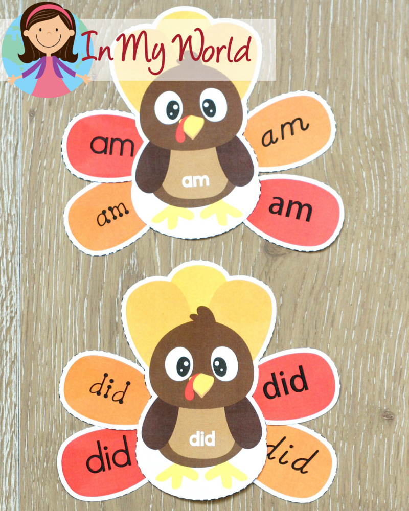 Thanksgiving Literacy Centers for Kindergarten - In My World
