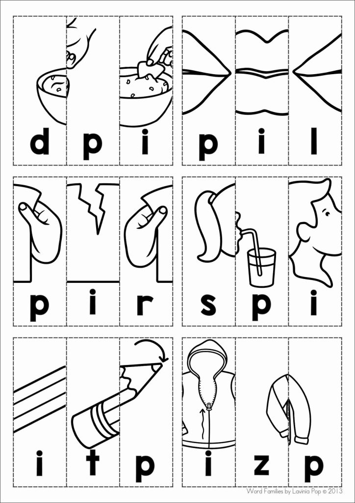 CVC Word Family Picture Scrambles FREE SAMPLER - In My World